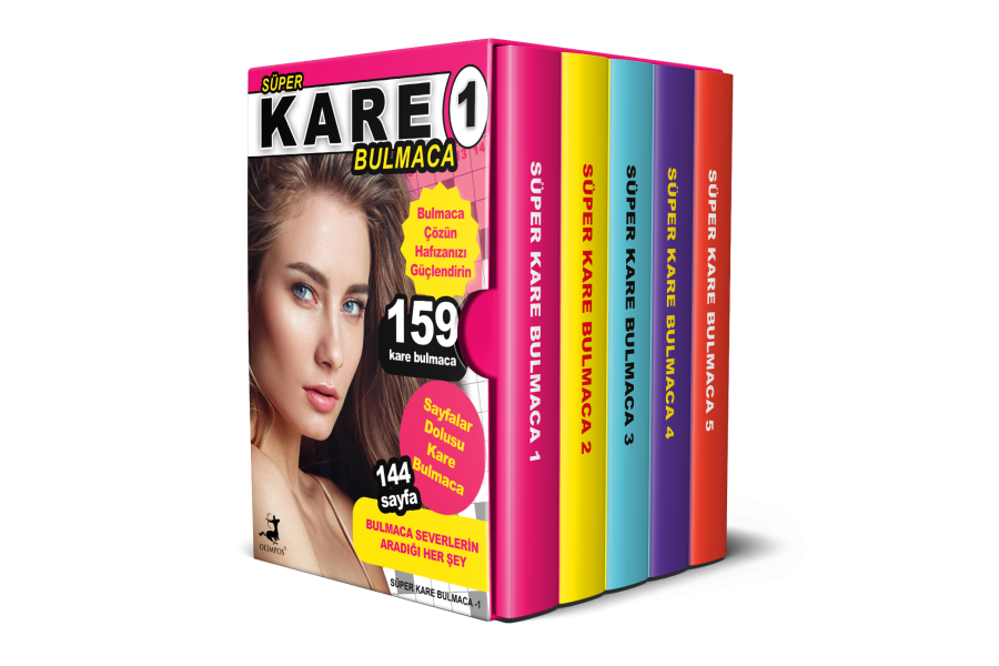 Süper Kare Bulmaca 5 Kitap Kutulu Set - Olimpos Yayınları Yayınları Ki